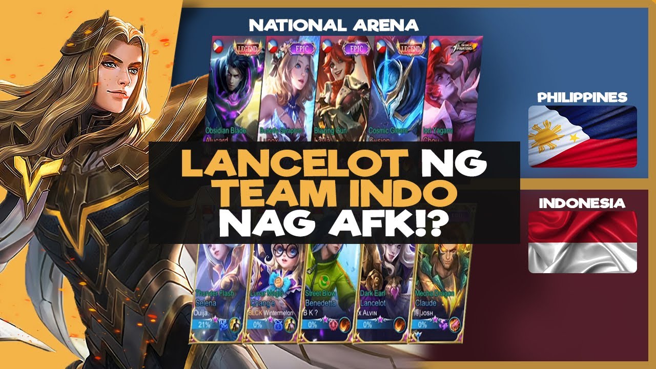 LANCELOT NG TEAM INDO NAG AFK NALANG! PINAIYAK NG TEAM PH | National ...