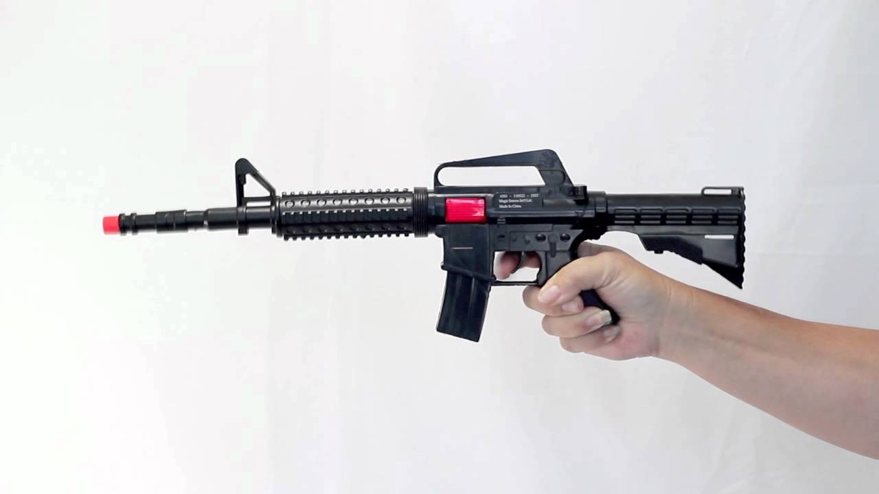 Mini M16 Friction Machine Gun - YouTube
