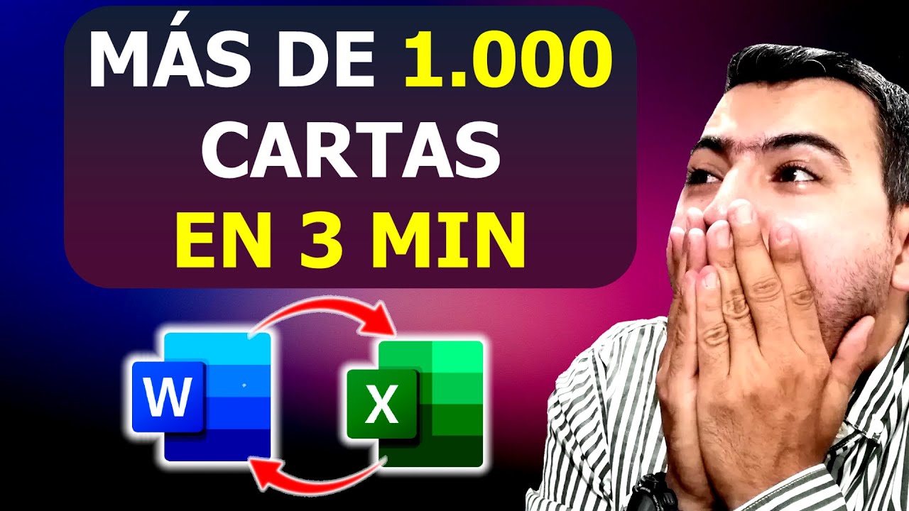 Como Hacer una Combinacion de Correspondencia entre Word y Excel // Varias Cartas con Datos de ...