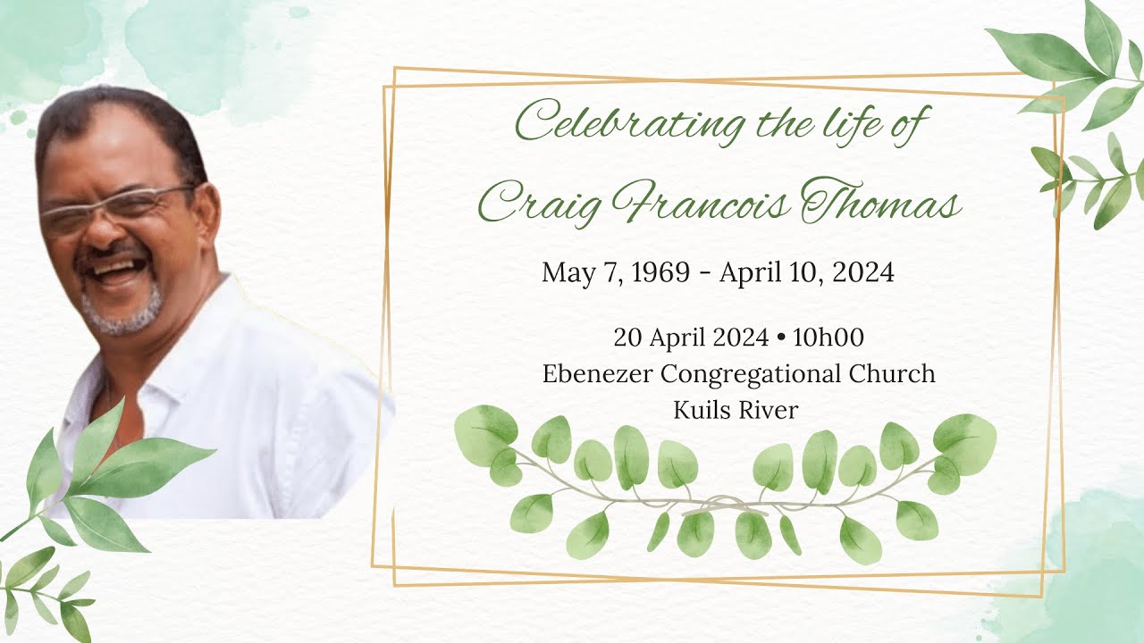 Ebenezer Congregational Church Live Stream - Funeral Service - Craig ...