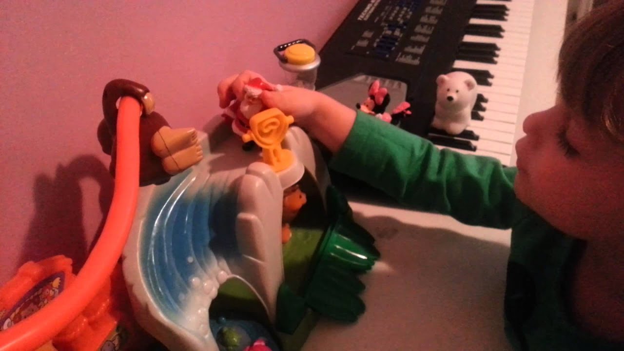 Dora riding a waterfall by Riley. - YouTube