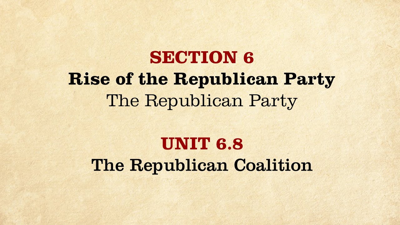 MOOC | The Republican Coalition | The Civil War and Reconstruction ...