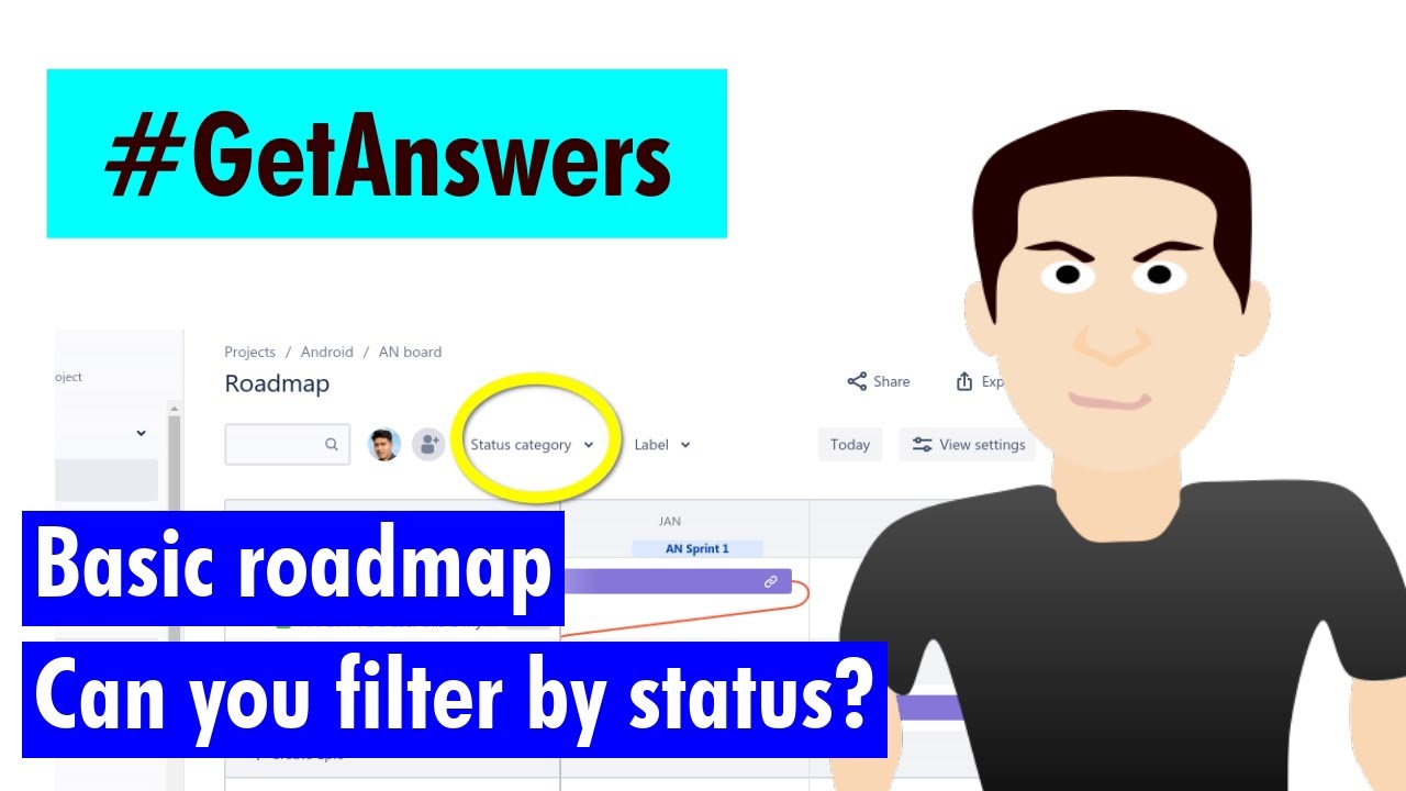 GetAnswers - Basic Roadmap filter by status - YouTube