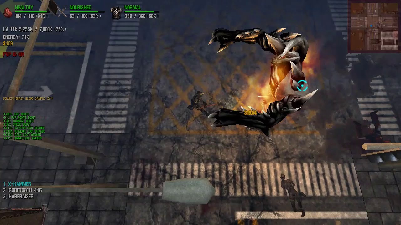 X-Hammer Vs Flaming Black Titan Dead Frontier (Event Easter Of Evil ...