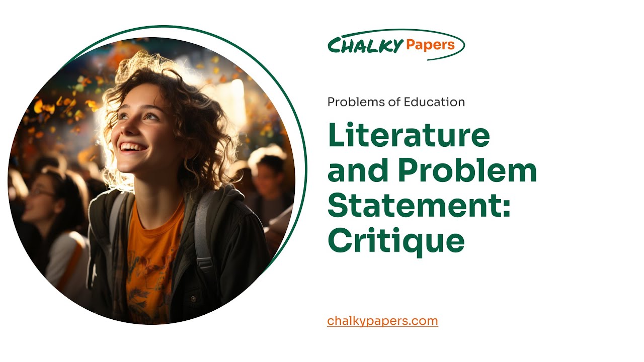 Literature and Problem Statement: Critique - Essay Example - YouTube