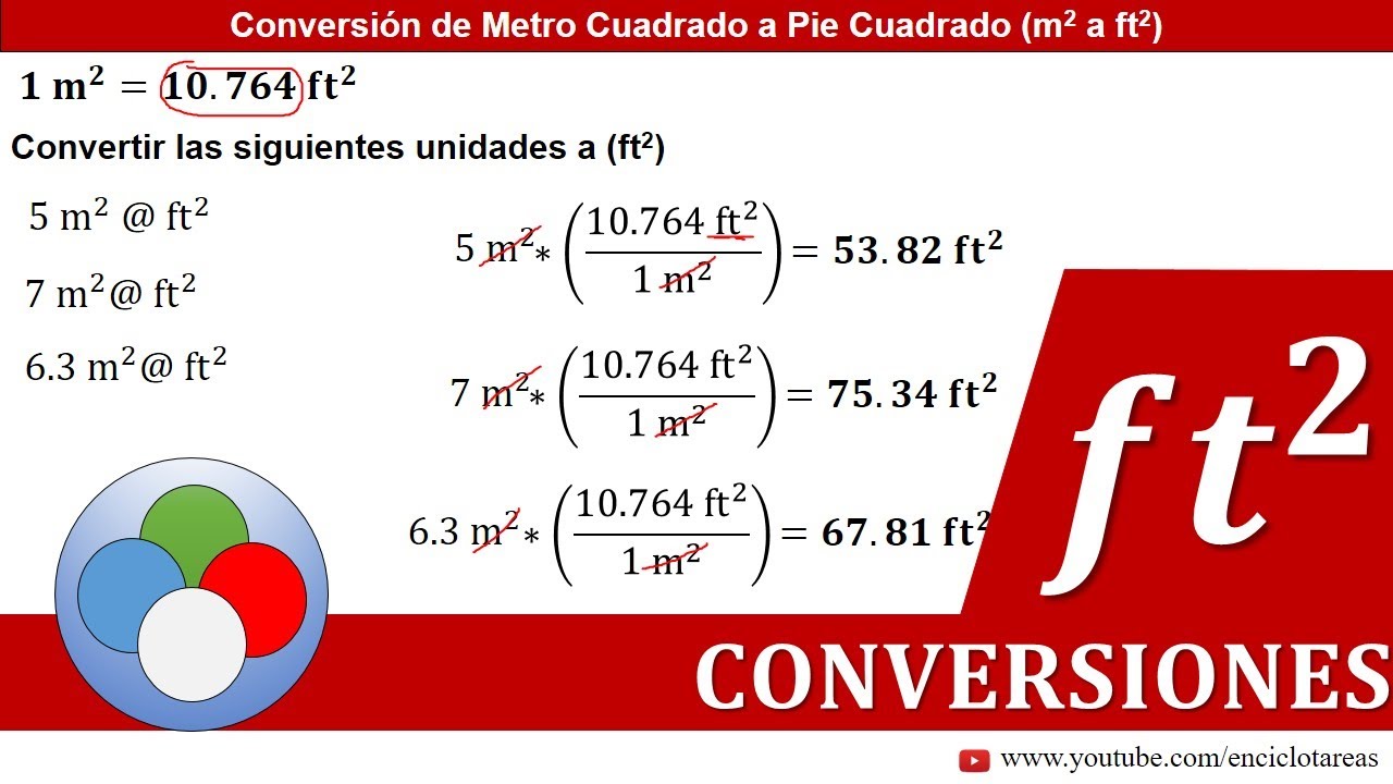 Metro Cuadrado A Pie Cuadrado m2 A Ft2 CONVERSIONES YouTube