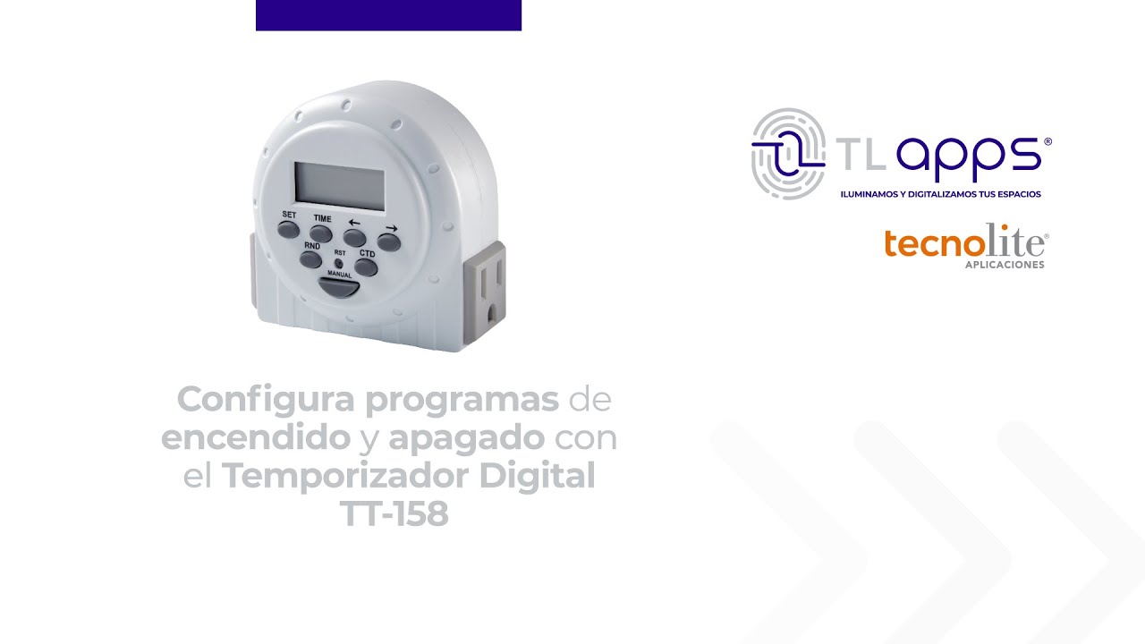 Cómo programar el Temporizador Digital TT-158 de TLapps. - YouTube
