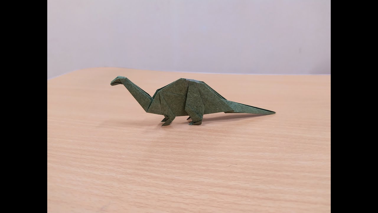 How To Make Origami Dinosaur Apatosaurus Step By Step - YouTube