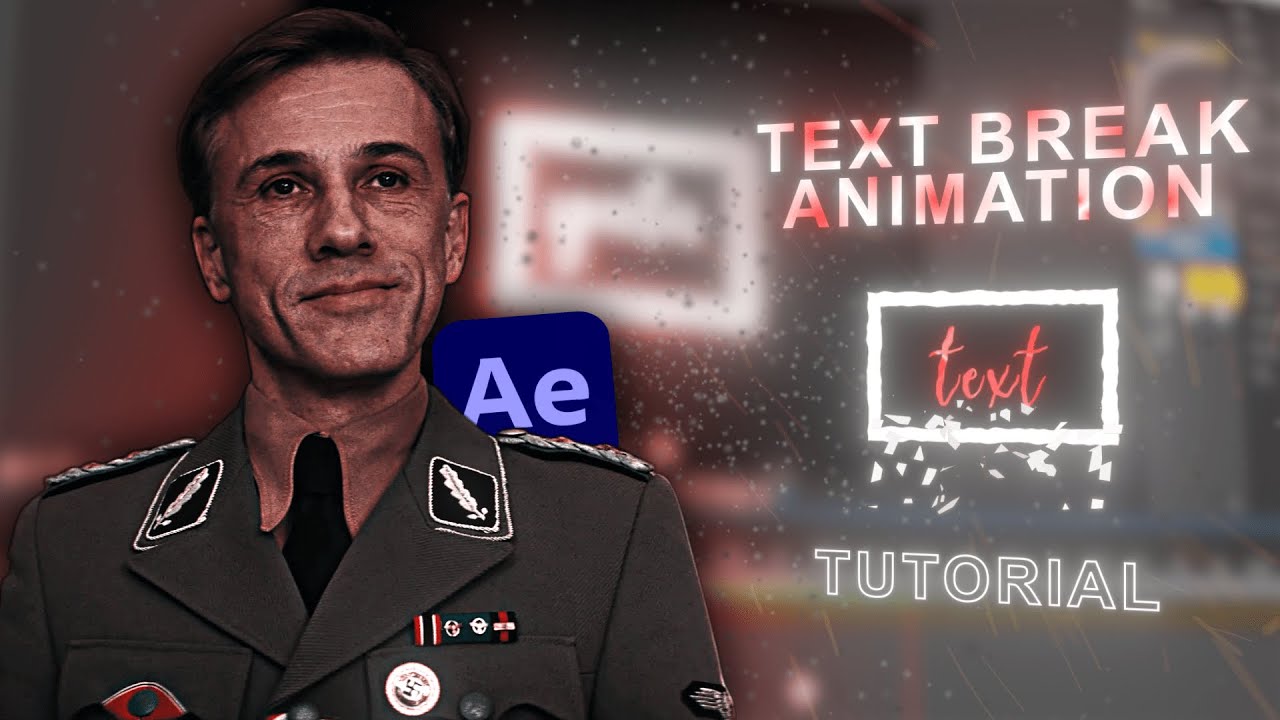 How to make Smooth Text break animation (With Picture Frame) | After ...