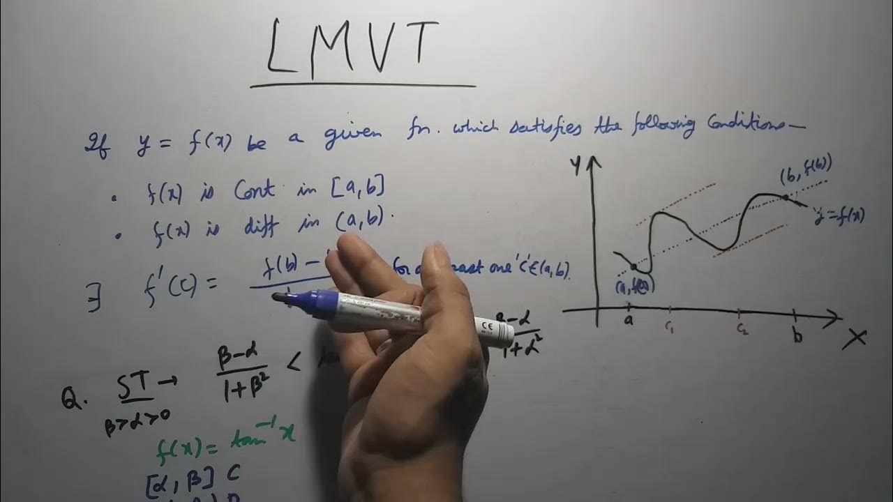1.LMVT (LAGRANGE'S MEAN VALUE THEOREM) - YouTube