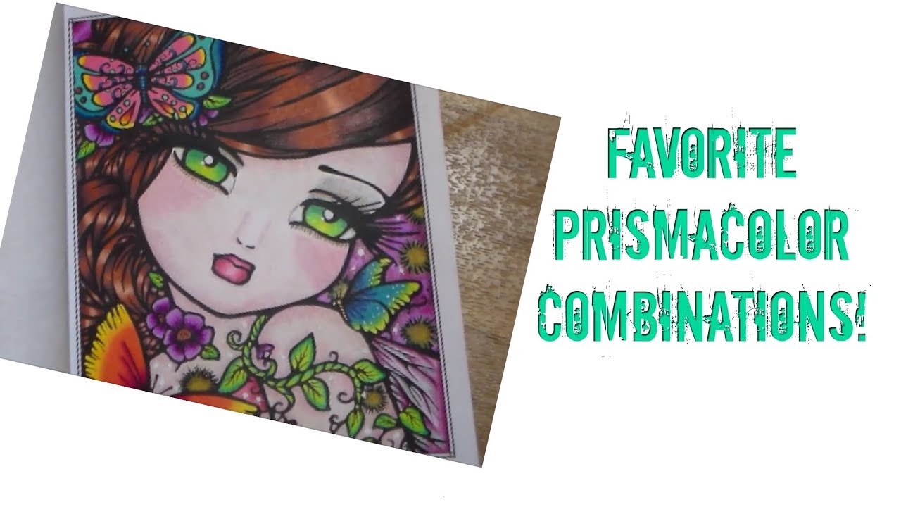 Favorite Prismacolor Combinations #1 Red Hair, Bright Green Eyes - YouTube