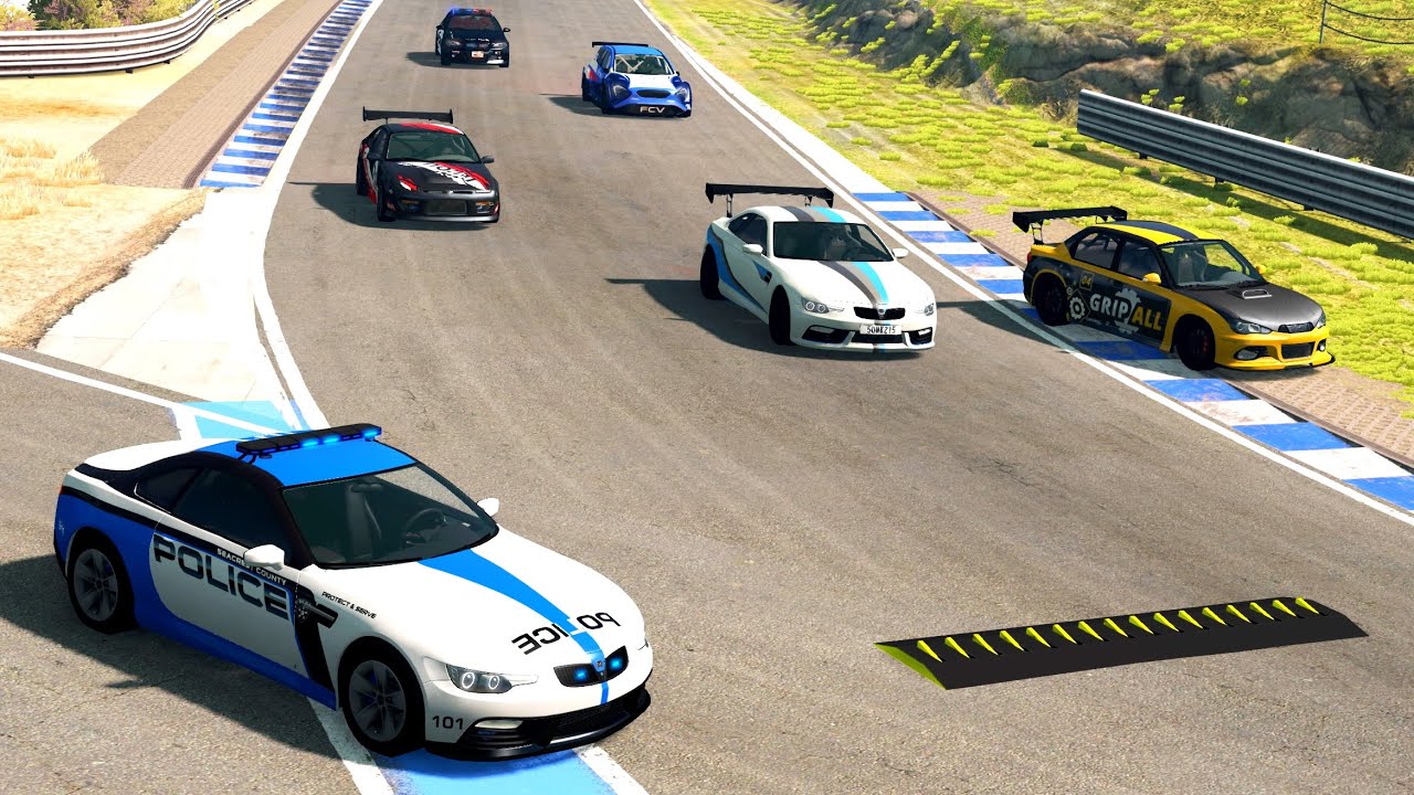 Cops vs. Racers | BeamNG.drive - YouTube