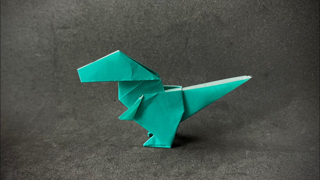 Origami Dinosaurier einfach falten mit Papier 🦕 DIY 🦖 How to make an ...