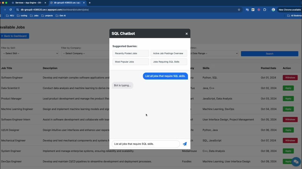 CS5200 Database: OpenSQL demo 1 - YouTube
