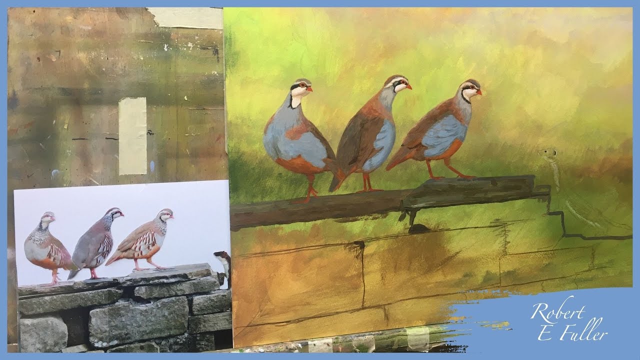 Working On A New Original Partridge Painting | Live Q&A | My Wildlife ...