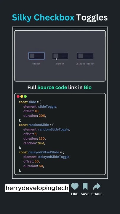 Silky Checkbox Toggle 2025! 💻 | Smooth UI Interaction in 60 Seconds||#shorts #shortvideo #ai #js ...