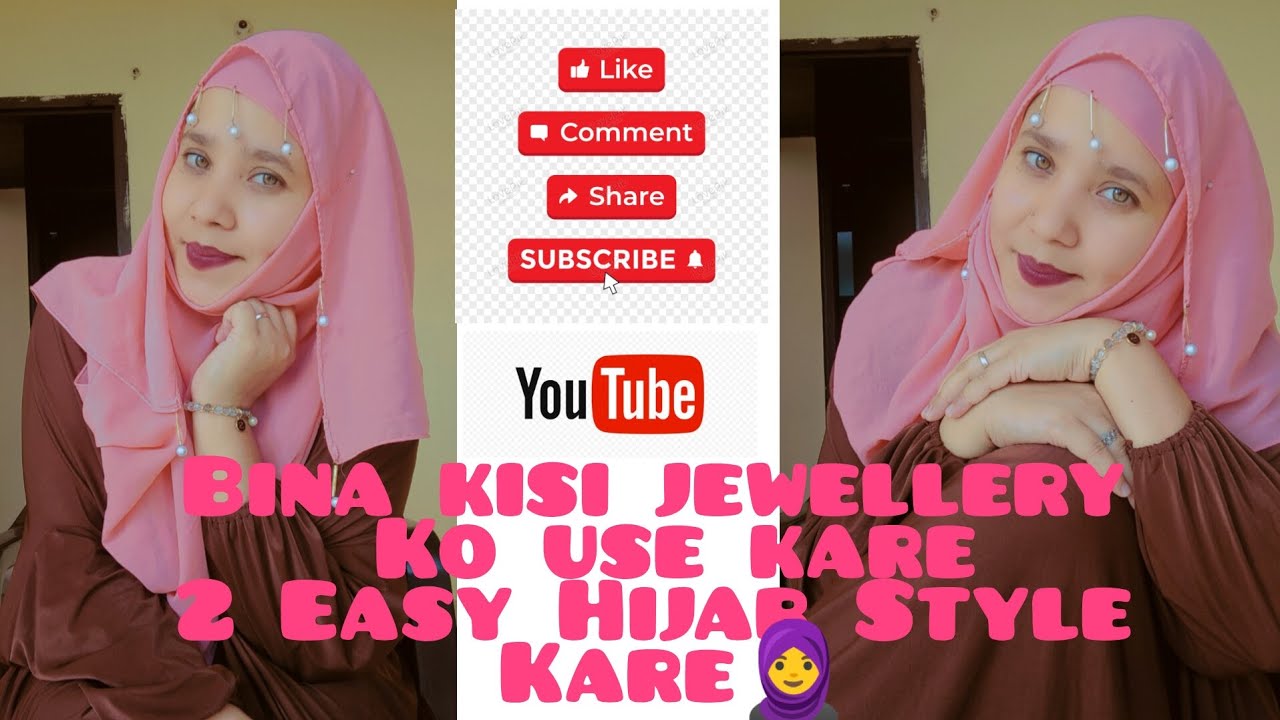 Bina kisi Jewellery ko use kare 2 Easy Hijab Style | #hijab # ...