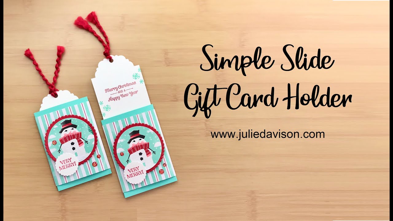 Simple Slide Gift Card Holder Tutorial - YouTube