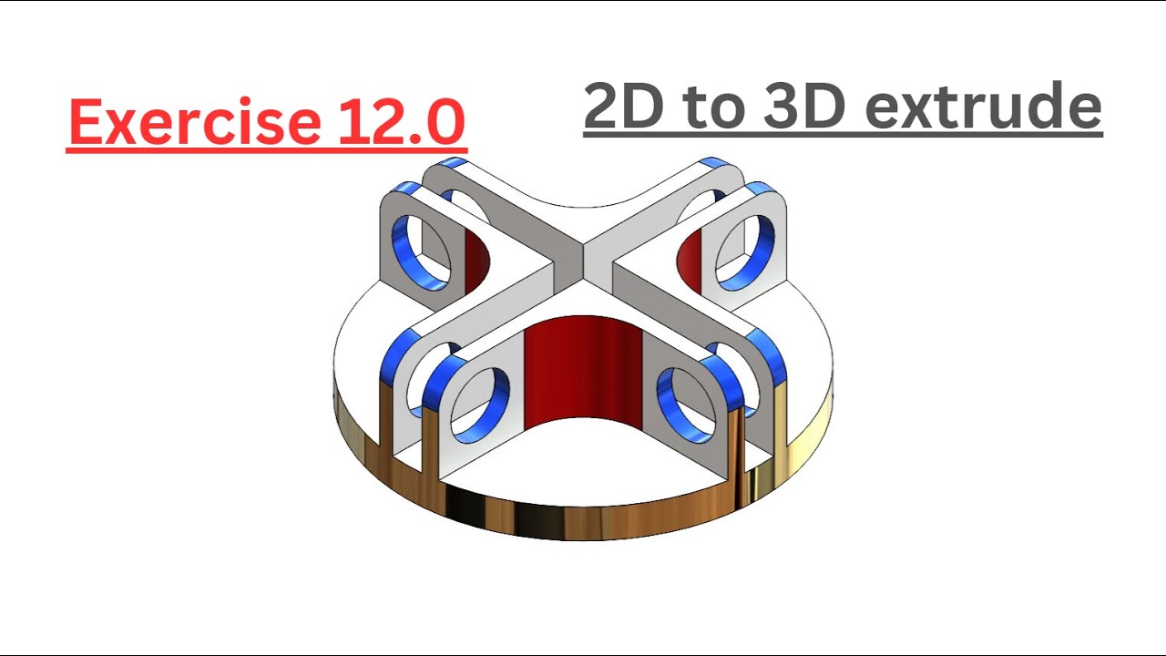 exercise 12 | SolidWorks tutorials | 2D and 3D design. - YouTube