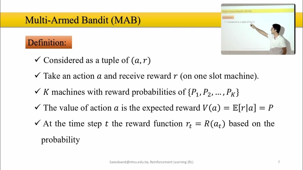 RL CH2 - Multi-Armed Bandit - YouTube