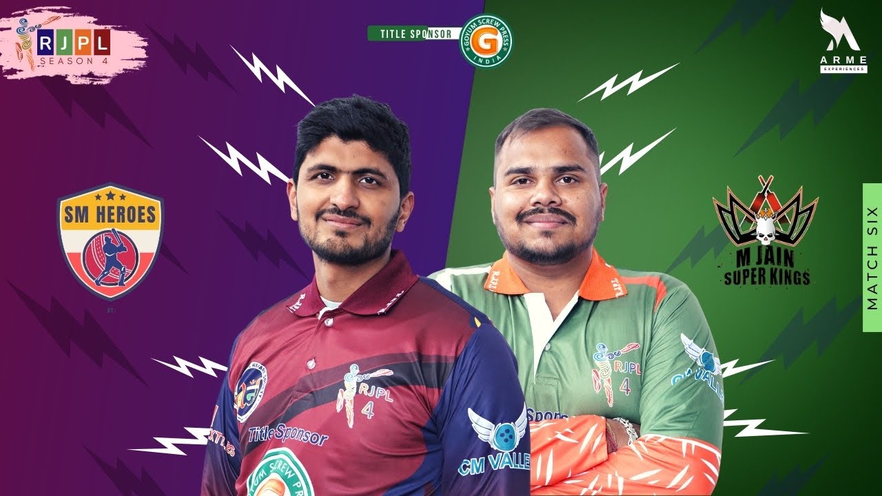 Match 6 | SM Hero vs M Jain Superkings | RJPL 2023 - YouTube