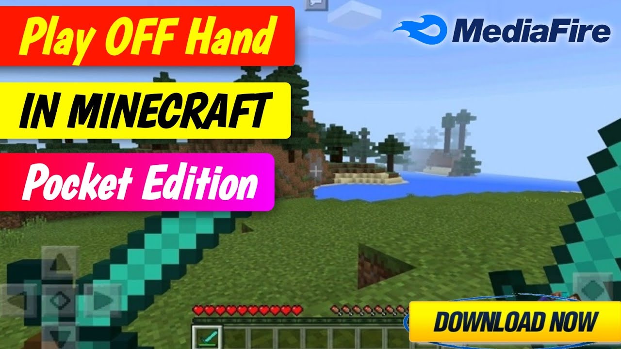 How To Download OFF Hand Mod In Minecraft Pocket Edition - YouTube