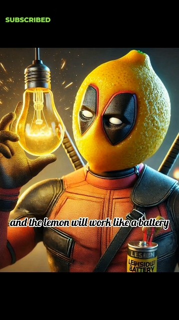 "How Lemon Battery Works🤔: Deadpool Explains Science!"#shorts #trending ...
