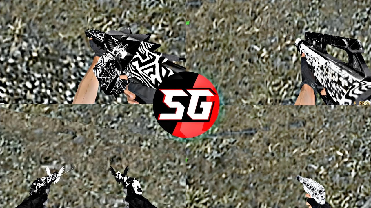 Counter Strike 1.6:Weapons skins Pack |#44|Black&white| download link ...