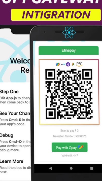 Integrate UPI Payment Gateway in React native #reactNative #upipaymentgateway #scanandpay # ...