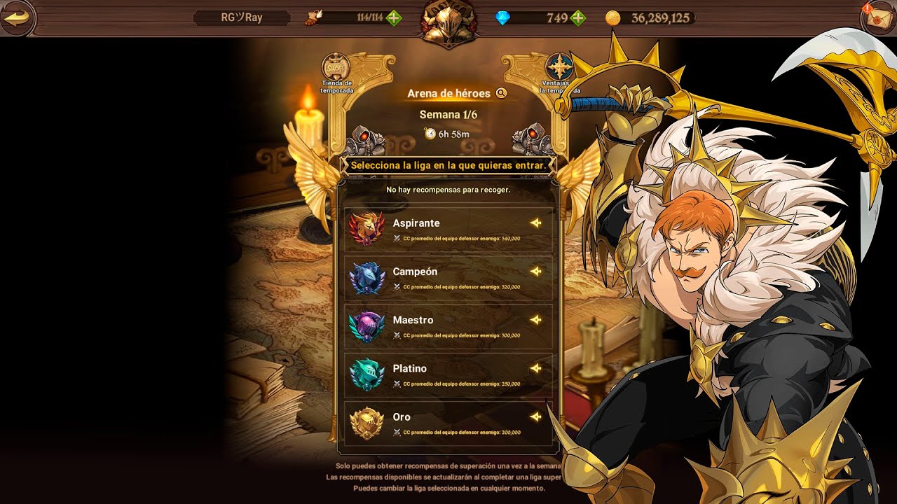 ayudando en ARENA DE HEROES!! y bestias demoniacas - 7DS grand cross ...