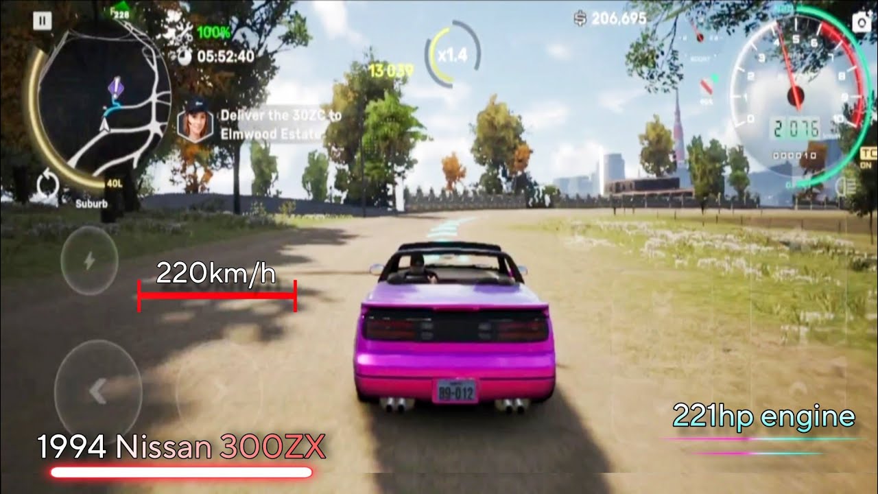 30ZC NISSAN 300ZX FAIRLADY Z 220KM/H SPEED RUN | CARX STREET ANDROID 4K ...