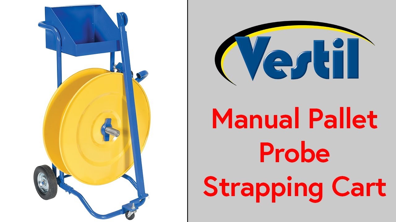 STRAP-P2 Manual Pallet Probe Strapping Cart - YouTube