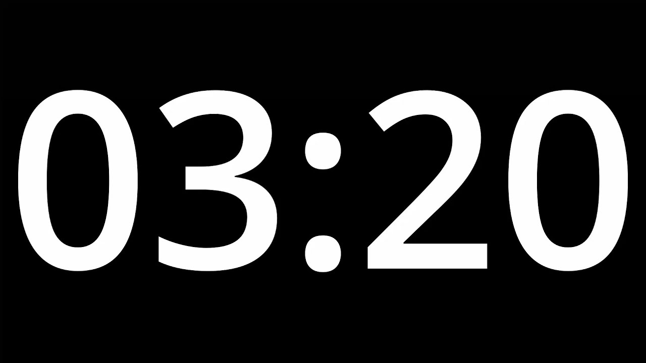 03 MINUTE 20 TIMER with alarm - 200 second COUNTDOWN Clock Alarm - YouTube