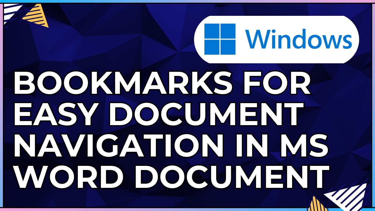 How To Create & Use Bookmarks for Easy Document Navigation With ...