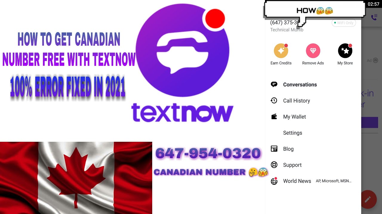 How To Get Canada Number With Textnow New Method In 2021100 Working how-to-get-canada-number-with-textnow-new-method-in-2021100-working