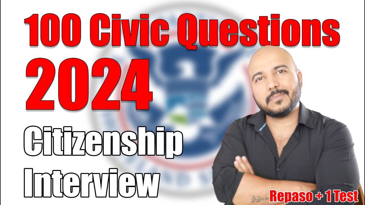 100 civic questions, Citizenship interview 2024 American citizenship ...