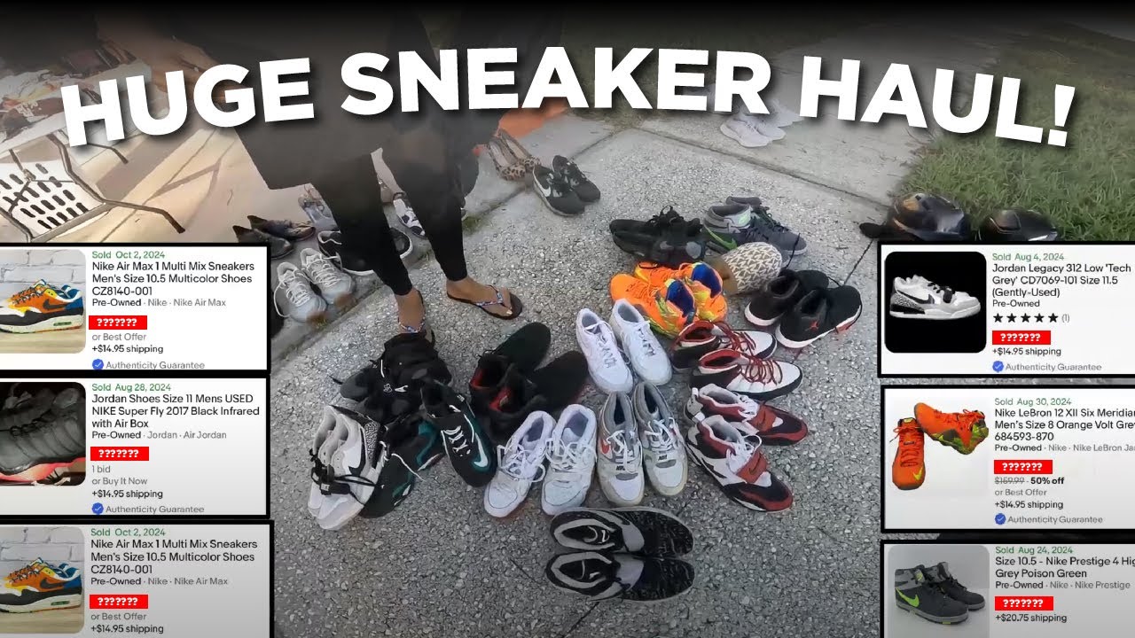 Yard Sale Goldmine! Scored a Massive Nike Haul for Reselling | Thrift ...