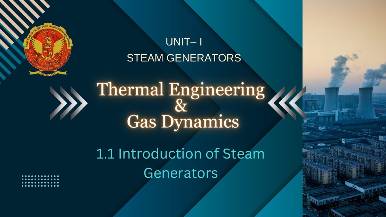 1.1 Introduction to Steam Generators | ME601 | - YouTube