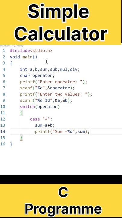 Calculator Using Switch In C Coding Programming Tech Cprogramming Co Youtube