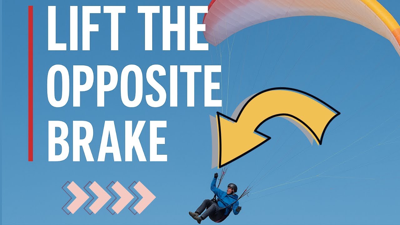 🪂 How to Turn by Lifting the Opposite Brake | Paragliding Technique ...