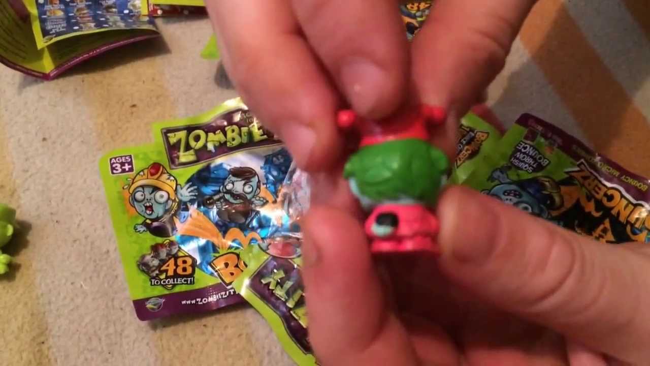 5 zombie zity bouncerz blind bag opening - YouTube