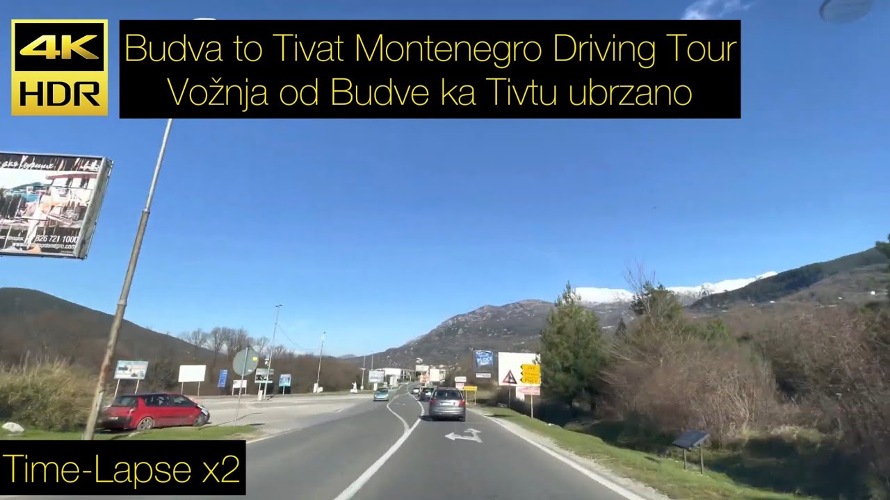 Budva to Tivat Montenegro Driving Tour January 2023 Time-Lapse x2 ...