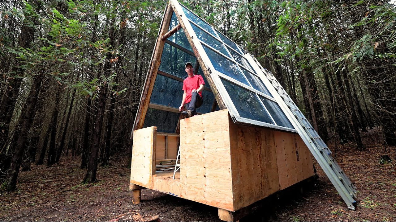A-Frame MICRO HOUSE Built on a Budget! - YouTube