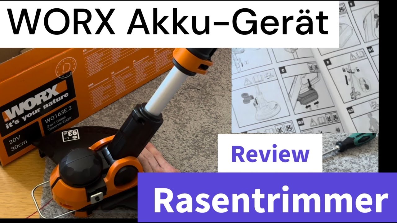 Review WORX Rasentrimmer mit 20V Akku - Review/Unboxing und ...