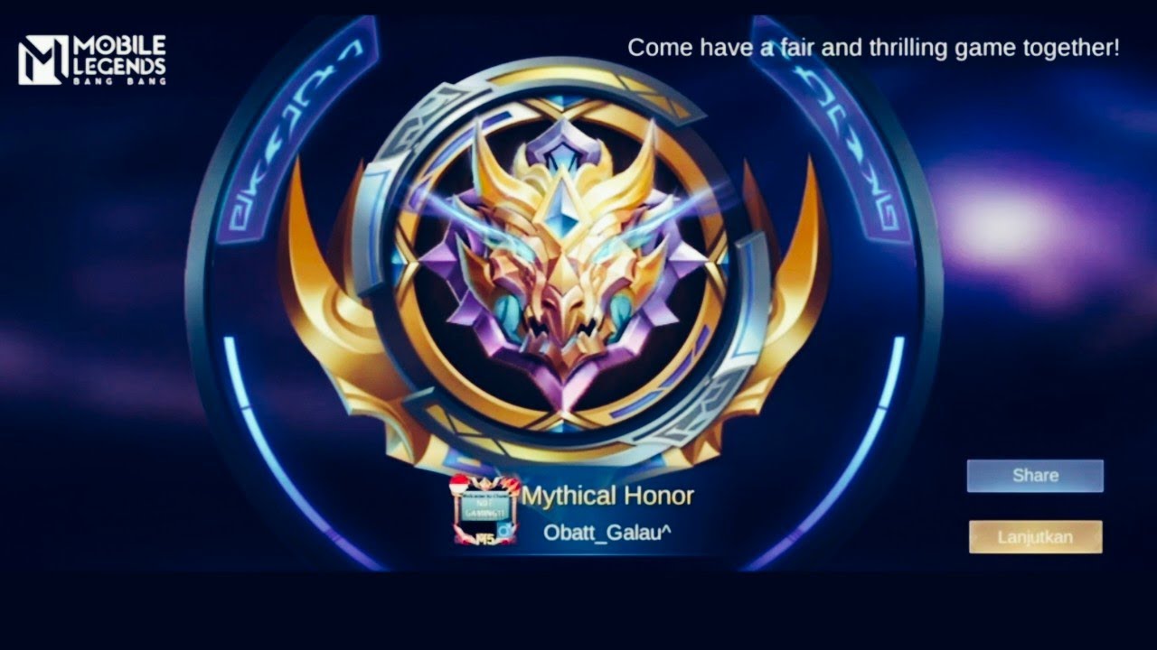 MYTHICAL HONOR IS REAL DIGENDONG TEAM - MOBILE LEGENDS - YouTube