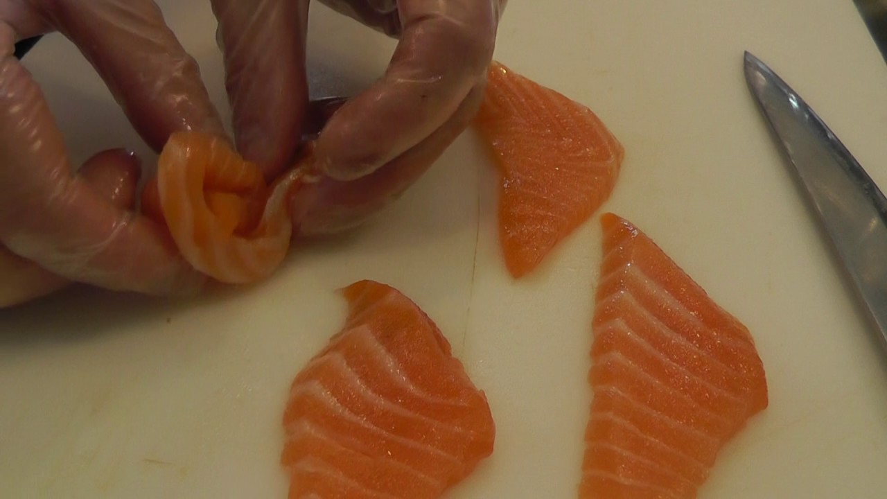 verywellseido:How to make salmon flower decoration - YouTube
