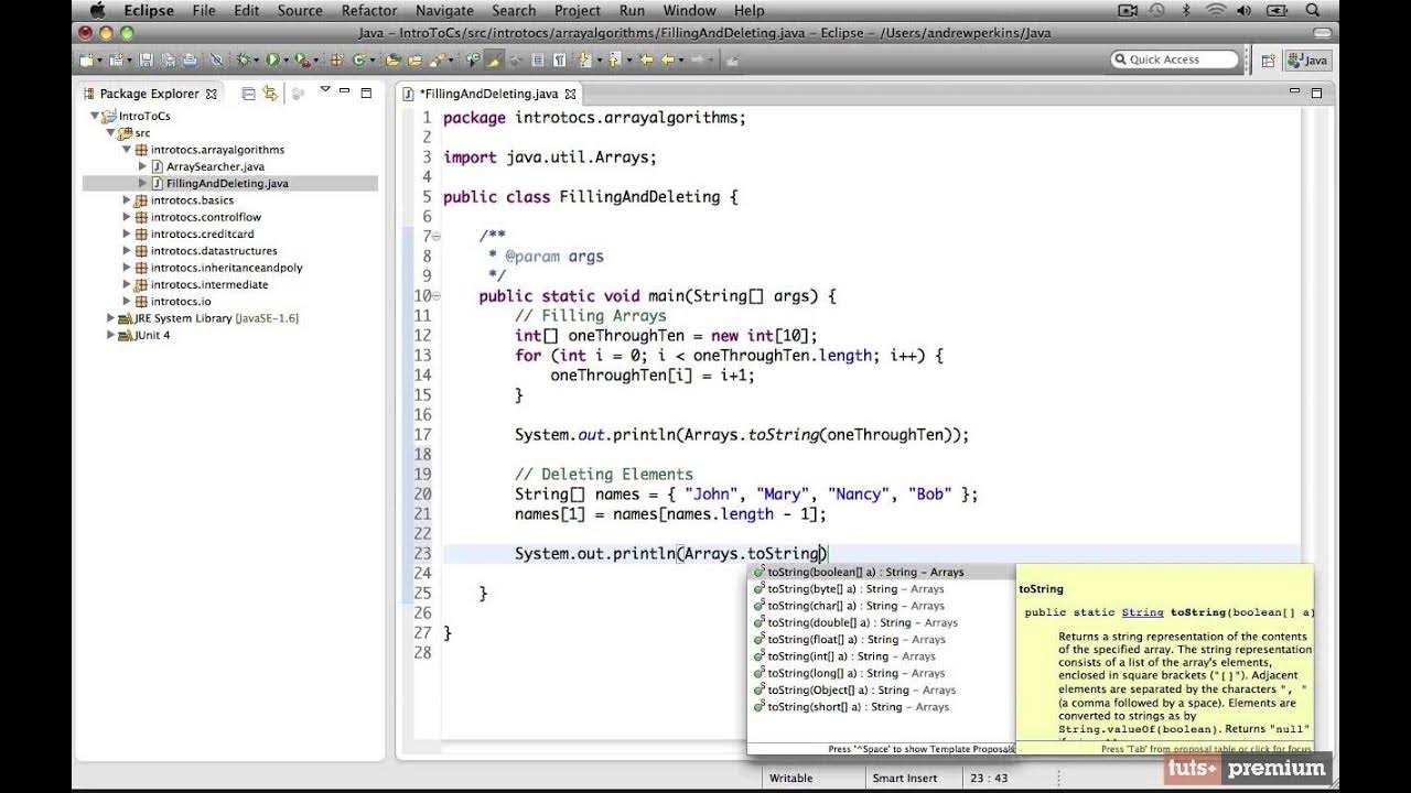 05 Filling & Deleting Array Elements - YouTube