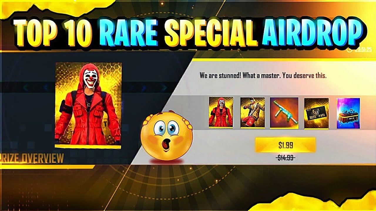 Top 10 Rare Special Airdrop Of Free Fire | Free fire का 10 सबसे unique ...