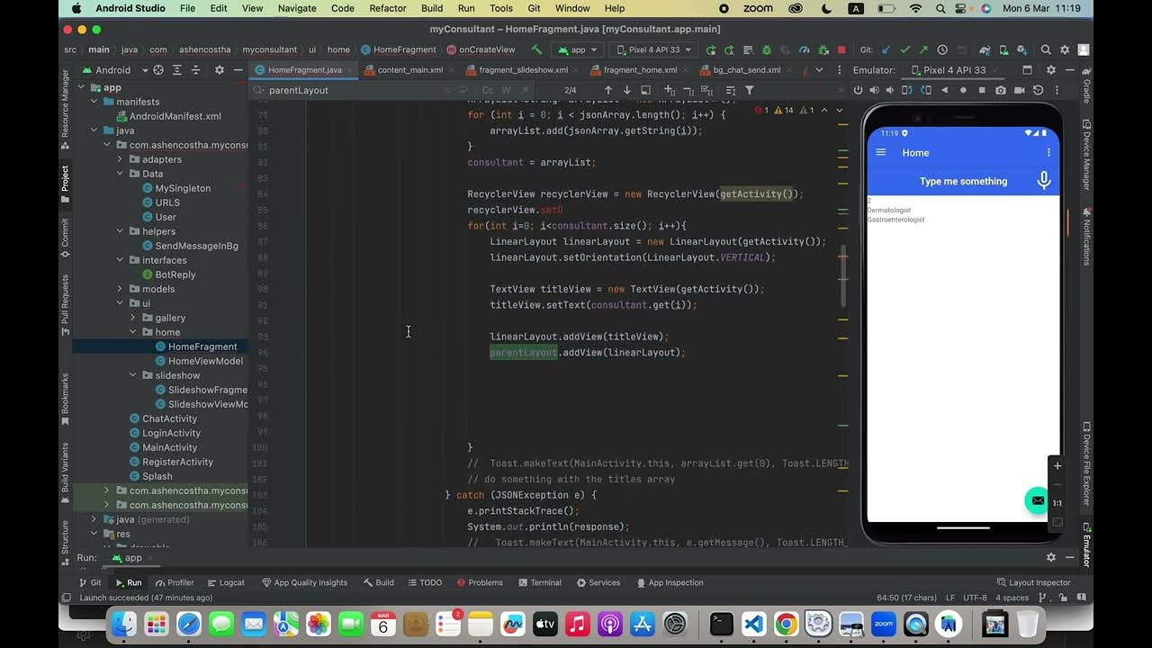 How to add a RecycleView into layout programatically - YouTube