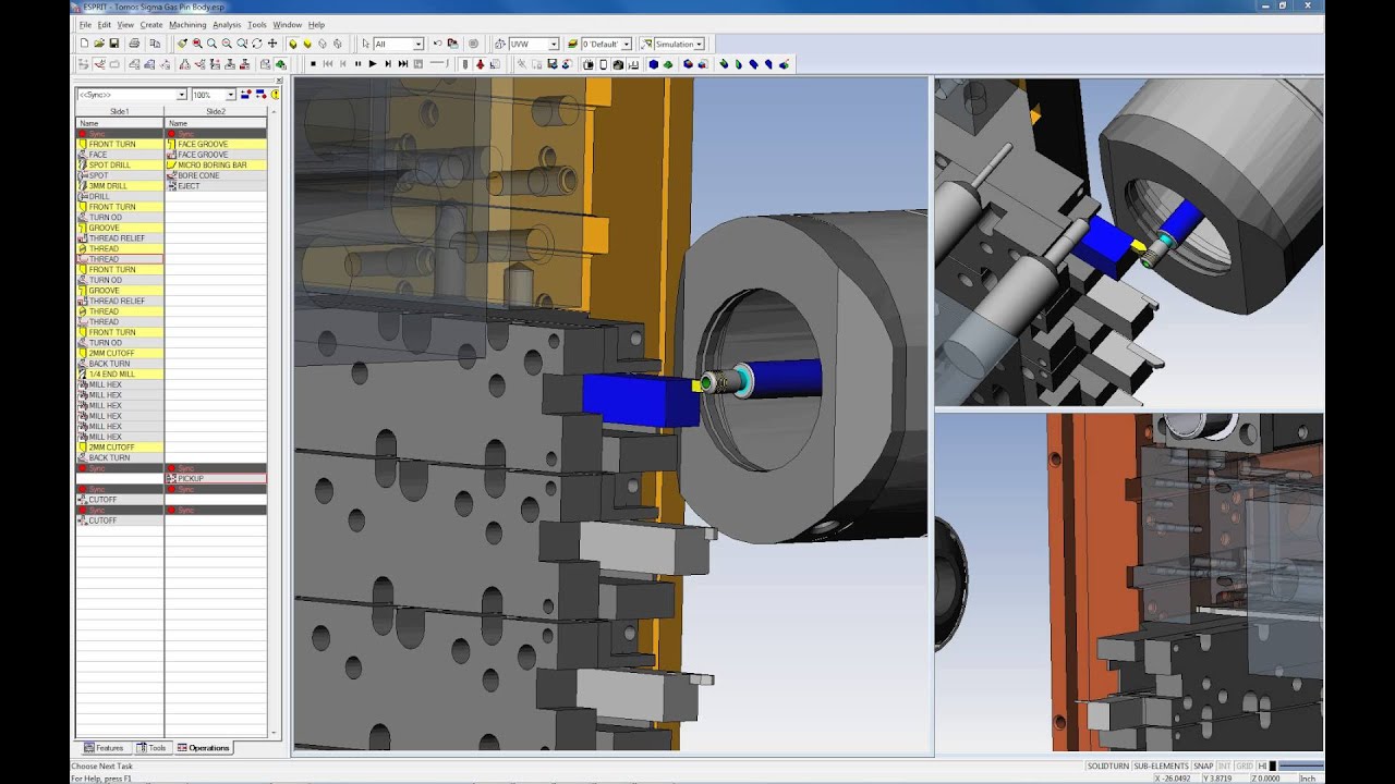 Program your Tornos multi-axis Swiss-style turning centers with ESPRIT ...